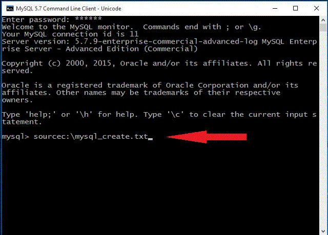 MySQL Create Table Script